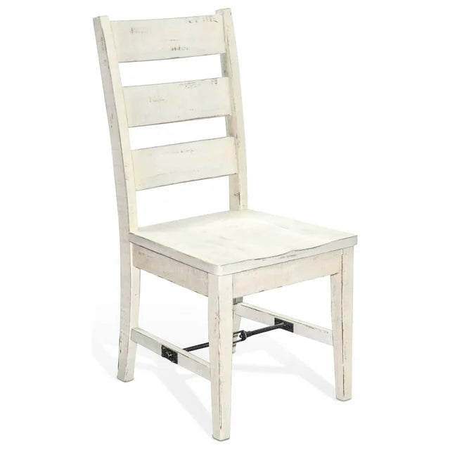 White Sand Ladderback Chair w/ Turnbuckle Wood Seat | Barr’s Furniture ...